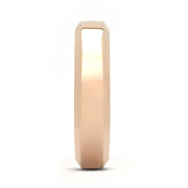 [As-Is] Moira Beveled Edge Wedding Ring in 18K Rose Gold - LeCaine Gems